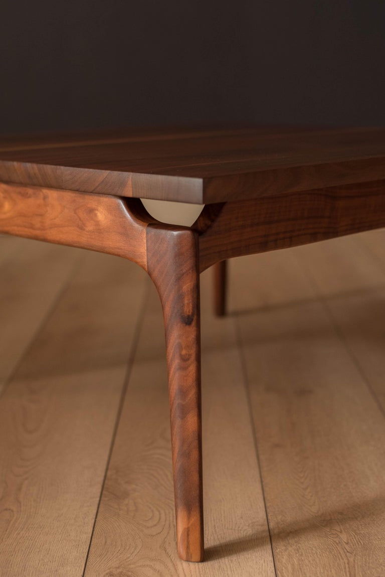 Mid Century Solid Walnut Coffee Table at 1stDibs