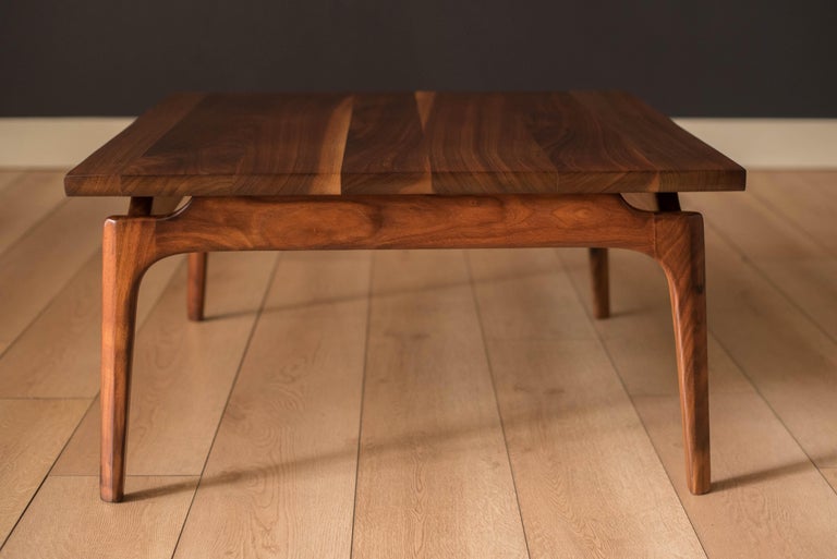 Mid Century Solid Walnut Coffee Table at 1stDibs