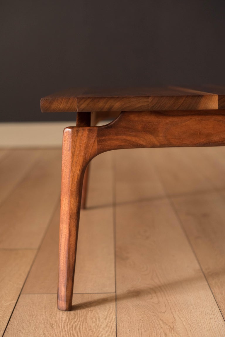 Mid Century Solid Walnut Coffee Table at 1stDibs