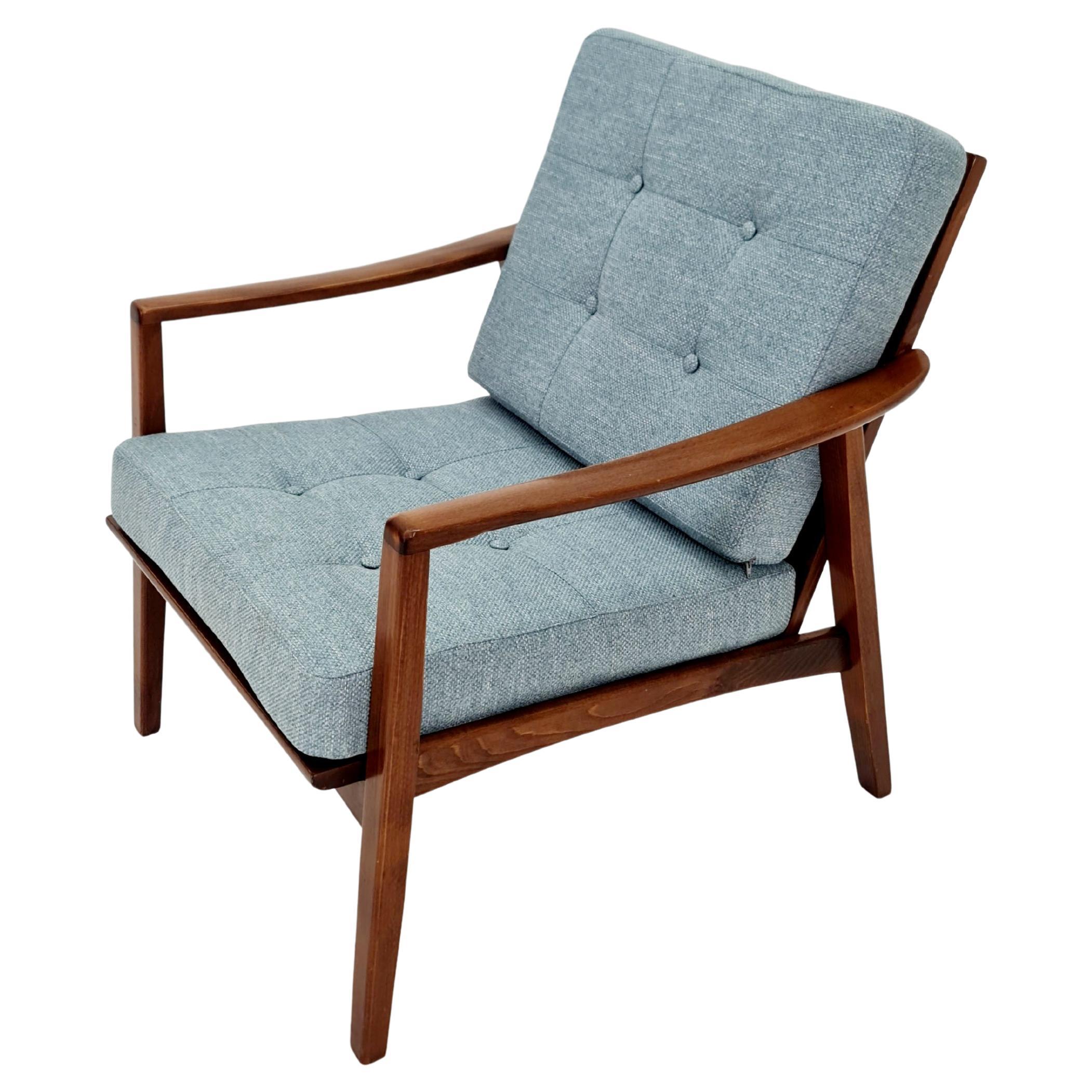 Mid-Century Modern Gray Easy Chair, Germany, 1960s For Sale at 1stDibs