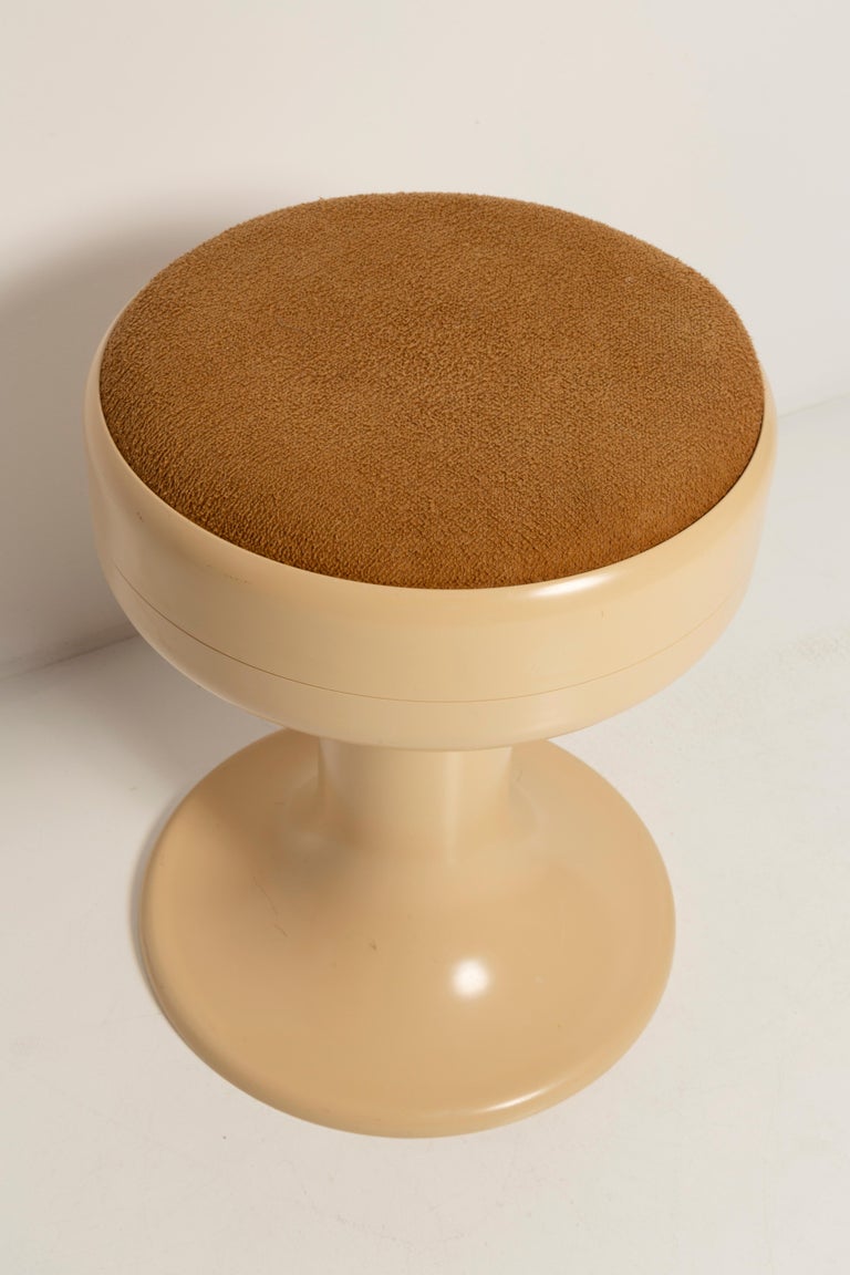 Midcentury Space Age Beige Stool, Germany, 1960s For Sale at 1stDibs