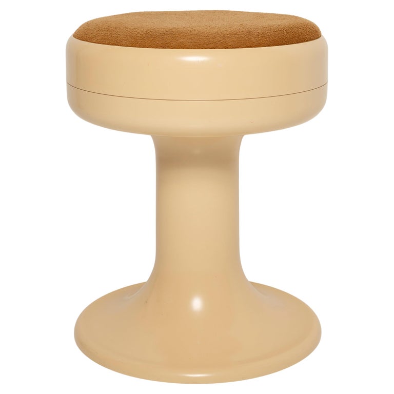 Midcentury Space Age Beige Stool, Germany, 1960s For Sale at 1stDibs