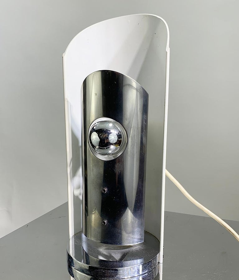 Mid- Century Space Age Chrome Table Lamp, circa 1970 For Sale at 1stDibs