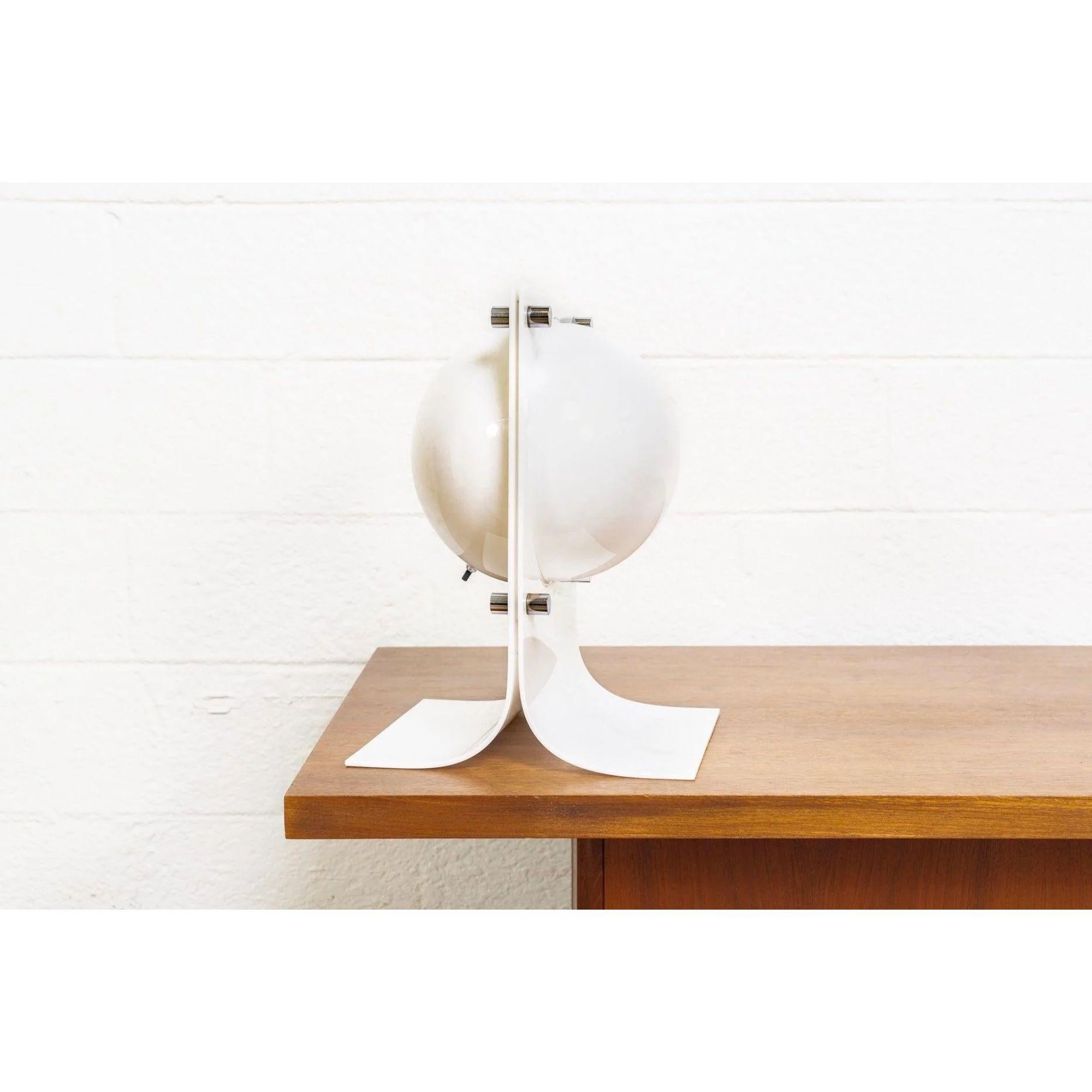 Midcentury Space Age White Table Lamp by Neal Small at 1stDibs