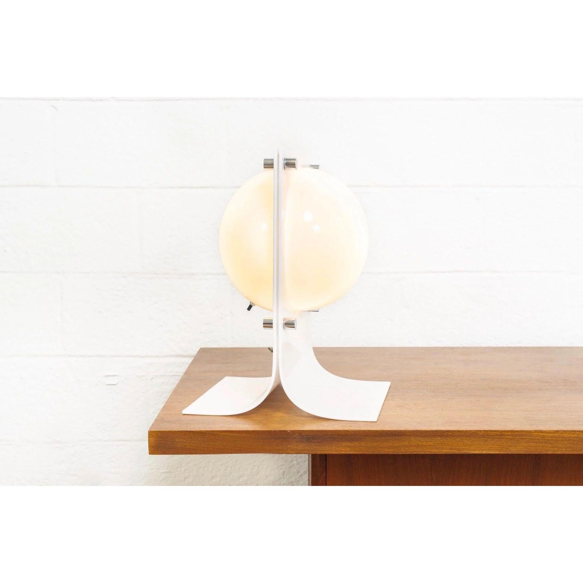 Midcentury Space Age White Table Lamp by Neal Small For Sale at 1stDibs