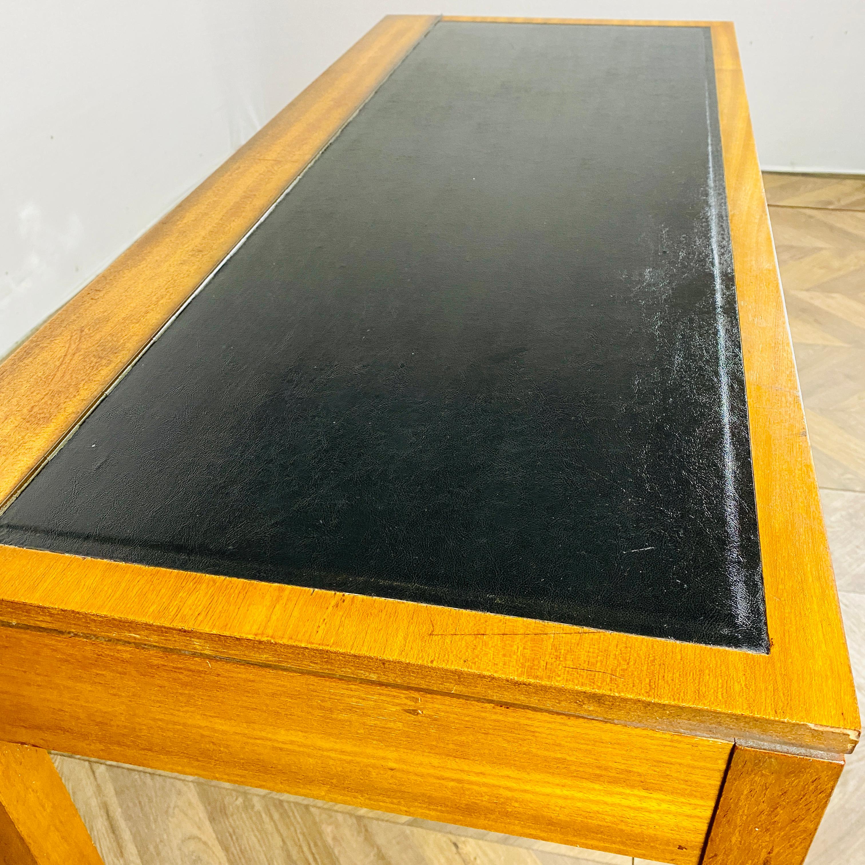 Mid Century, Space-Saving Teak Desk by Peter Hayward for Uniflex at 1stDibs