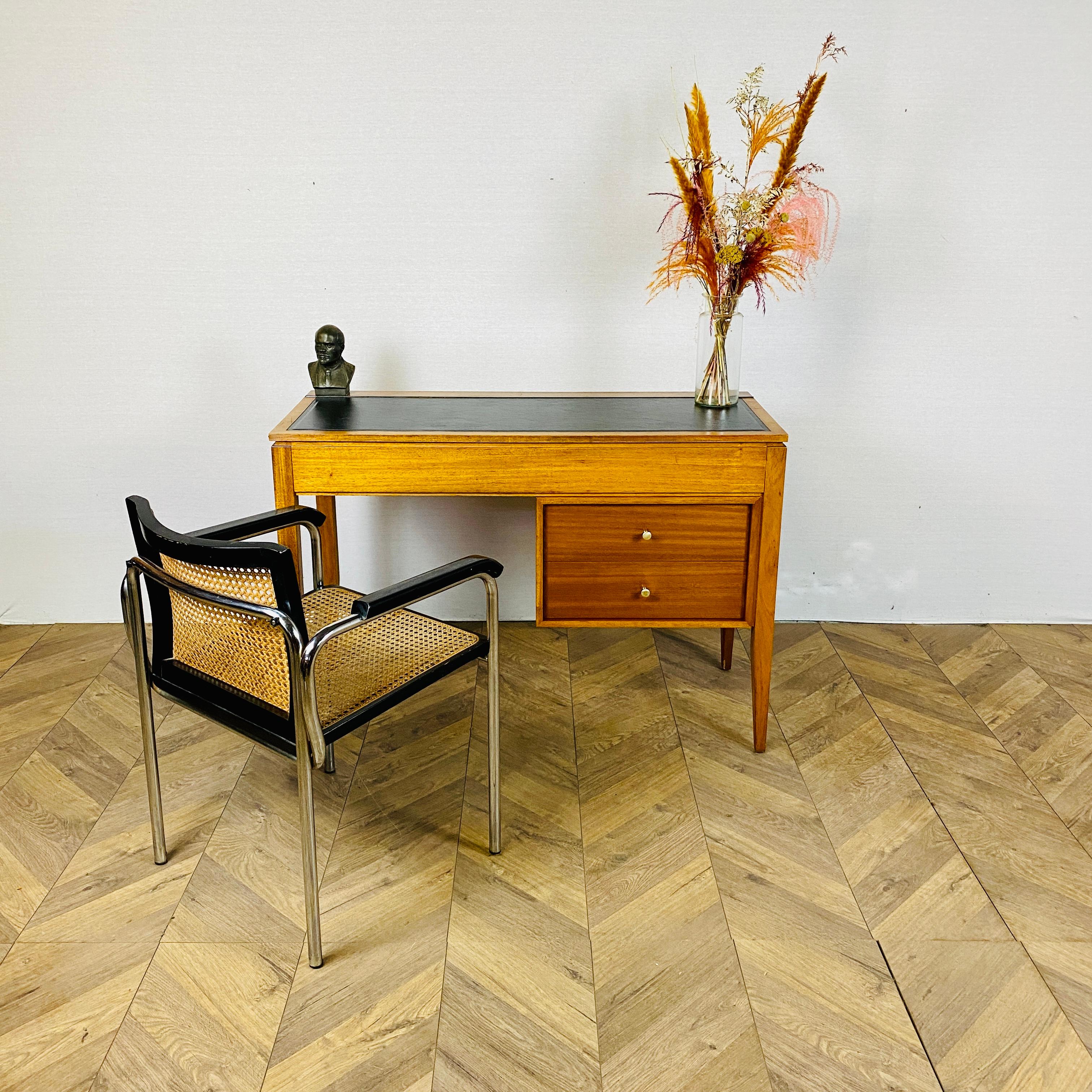 Mid Century, Space-Saving Teak Desk by Peter Hayward for Uniflex at 1stDibs