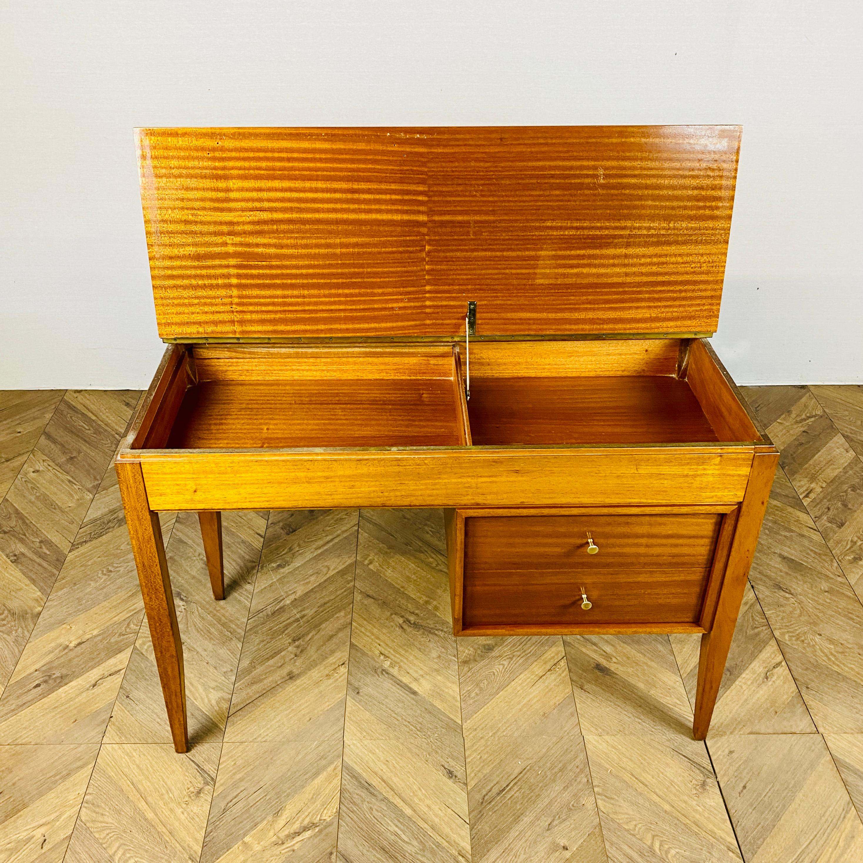 Mid Century, Space-Saving Teak Desk by Peter Hayward for Uniflex at 1stDibs