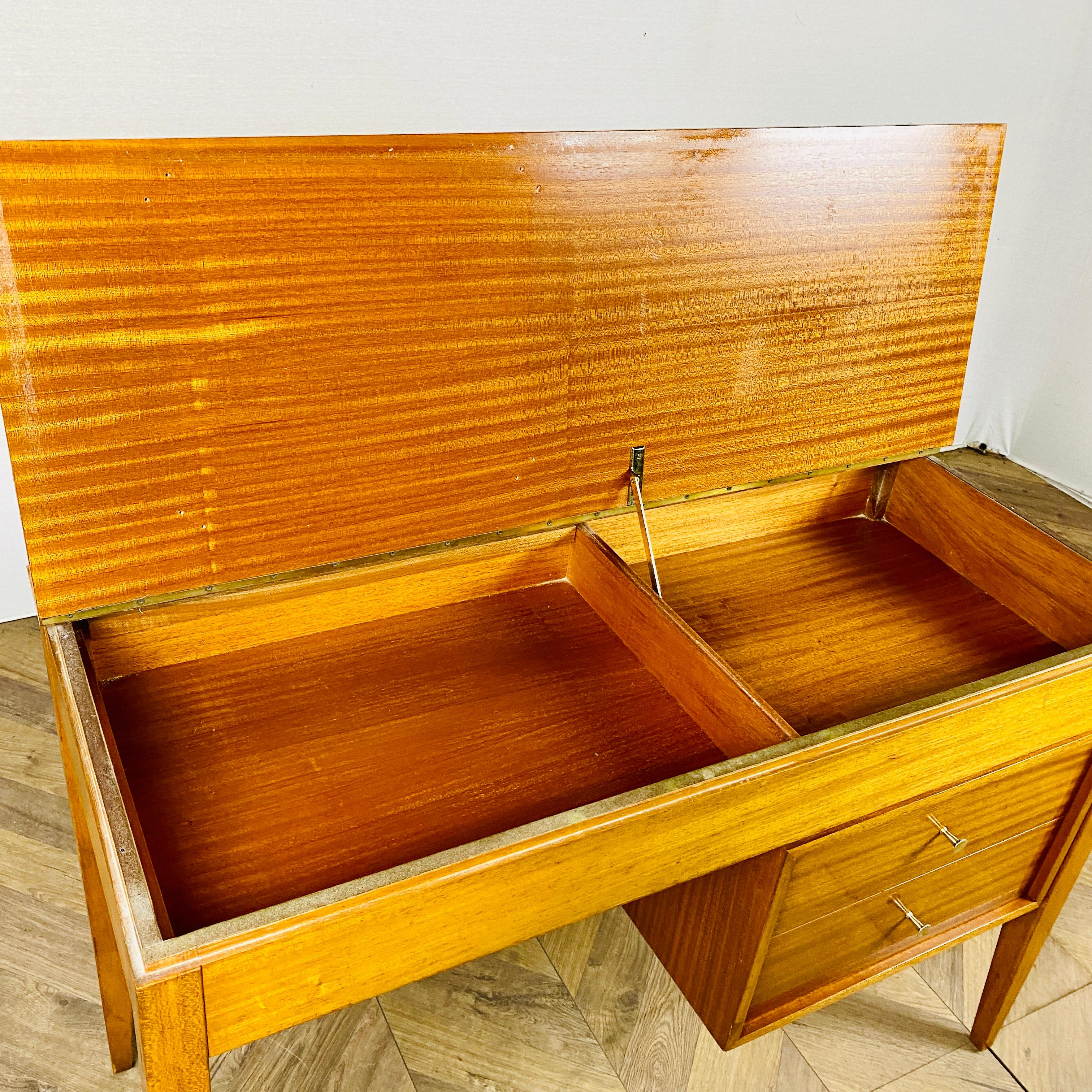 Mid Century, Space-Saving Teak Desk by Peter Hayward for Uniflex at 1stDibs