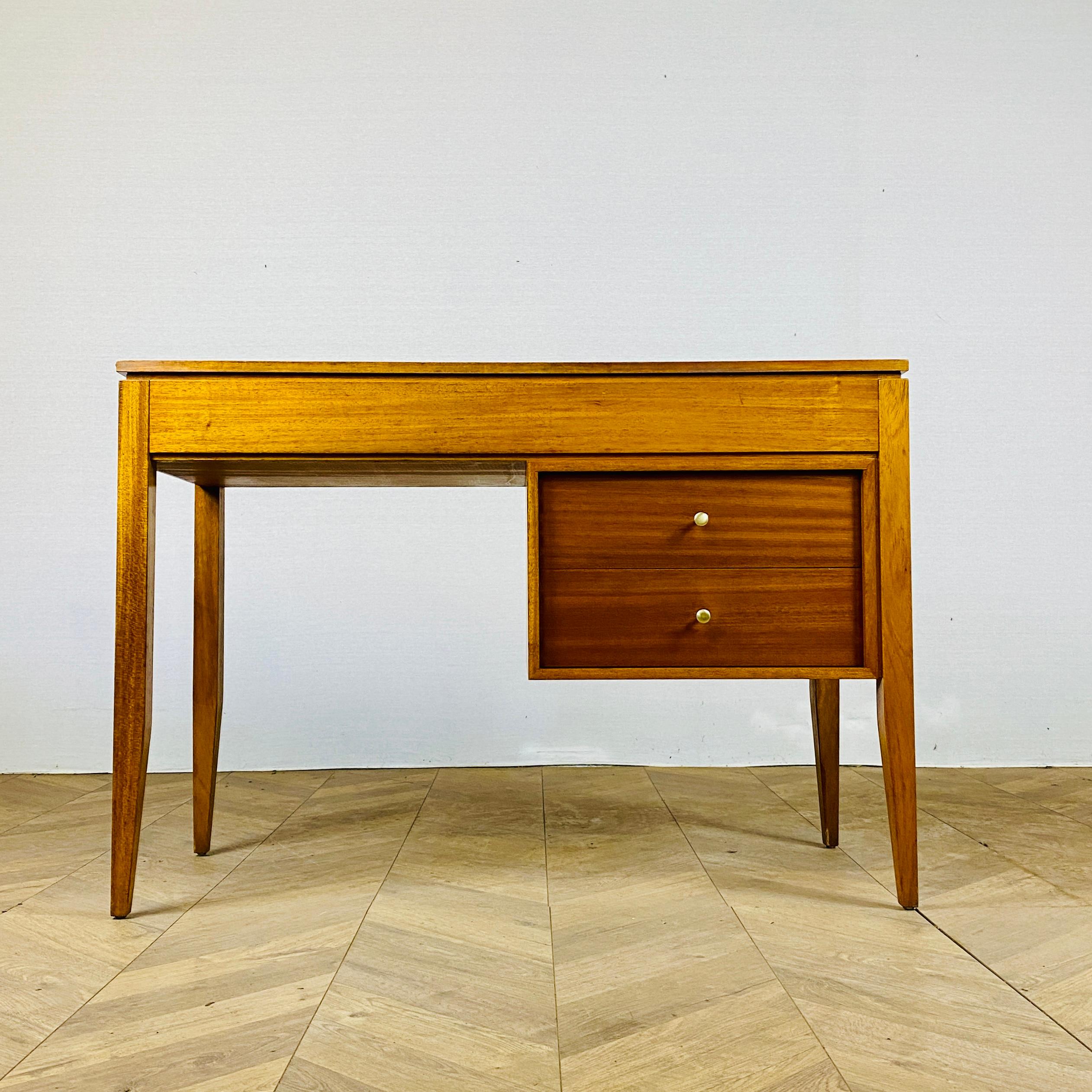 Mid Century, Space-Saving Teak Desk by Peter Hayward for Uniflex at 1stDibs