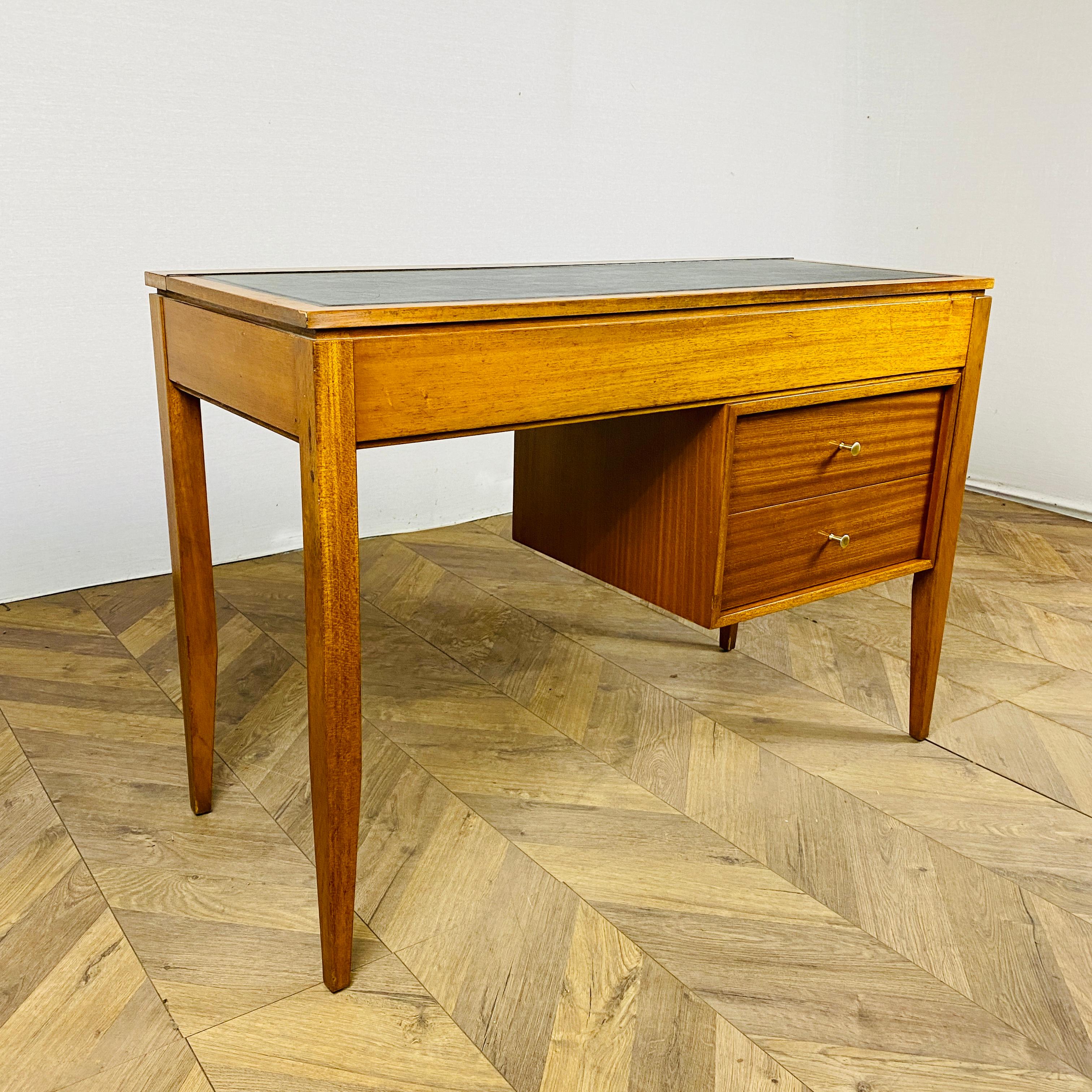 Mid Century, Space-Saving Teak Desk by Peter Hayward for Uniflex at 1stDibs