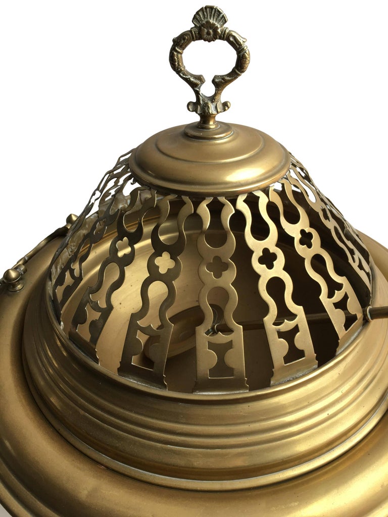 Midcentury Spanish Brass Brazier, Warmer, with Copper Fire Pit and ...