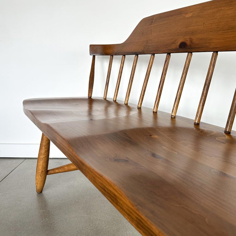 Mid Century Spindle Back Three Seat Bench by Conant Ball Bench For Sale ...