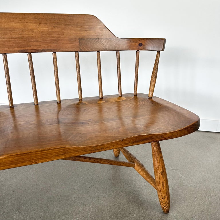 Mid Century Spindle Back Three Seat Bench by Conant Ball Bench For Sale ...