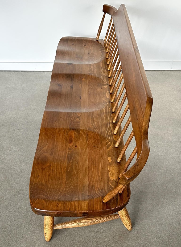 Mid Century Spindle Back Three Seat Bench by Conant Ball Bench For Sale ...