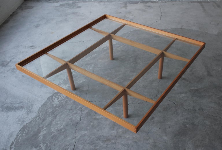 Midcentury Square Italian Architectural Coffee Table at 1stDibs