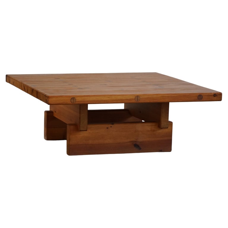 Midcentury Square Pine Sofa Table by Roland Wilhelmsson, Model Kvadrat ...