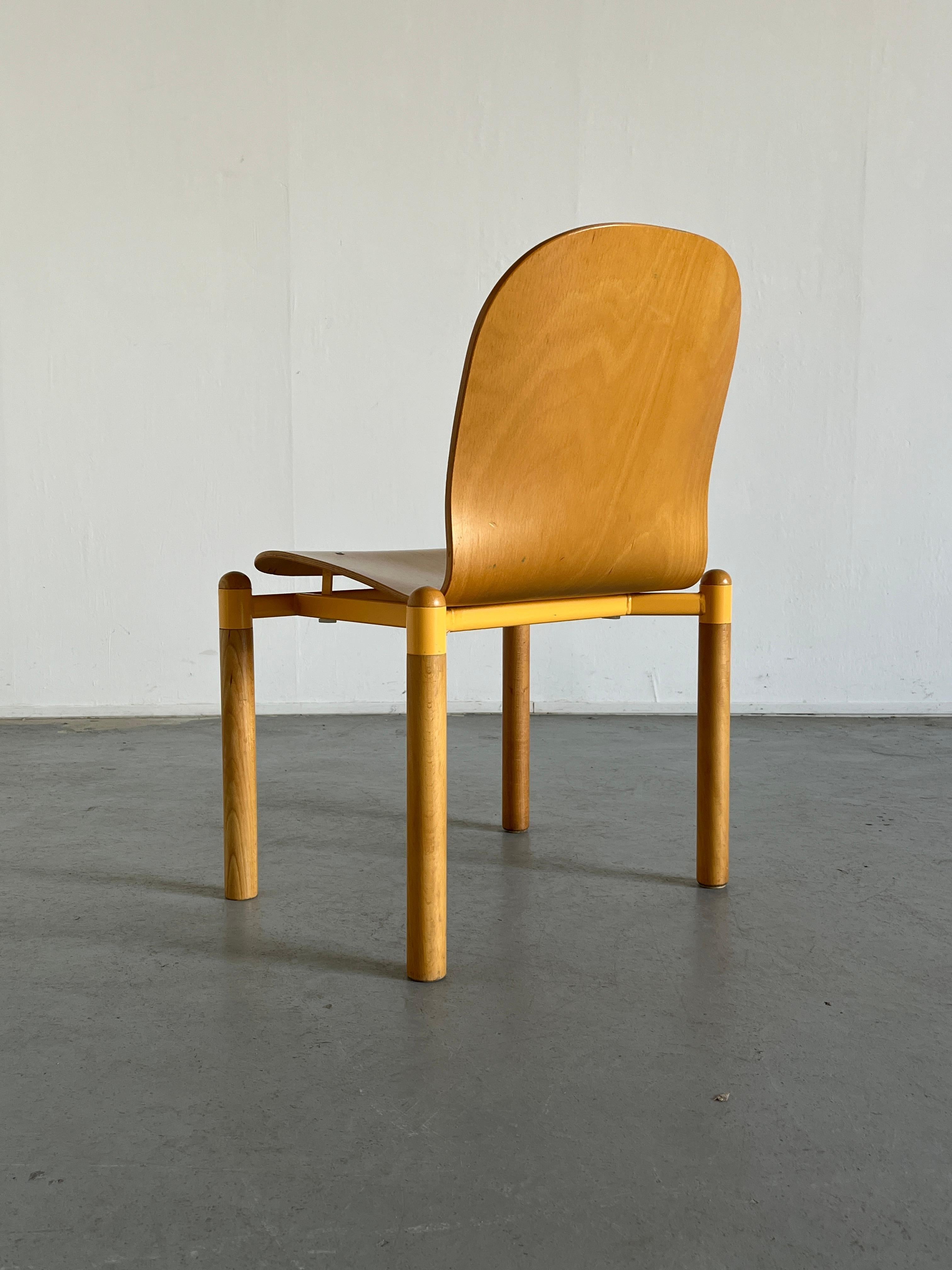 Mid-Century Stackable Bentwood and Metal Dining Chairs by Braun ...