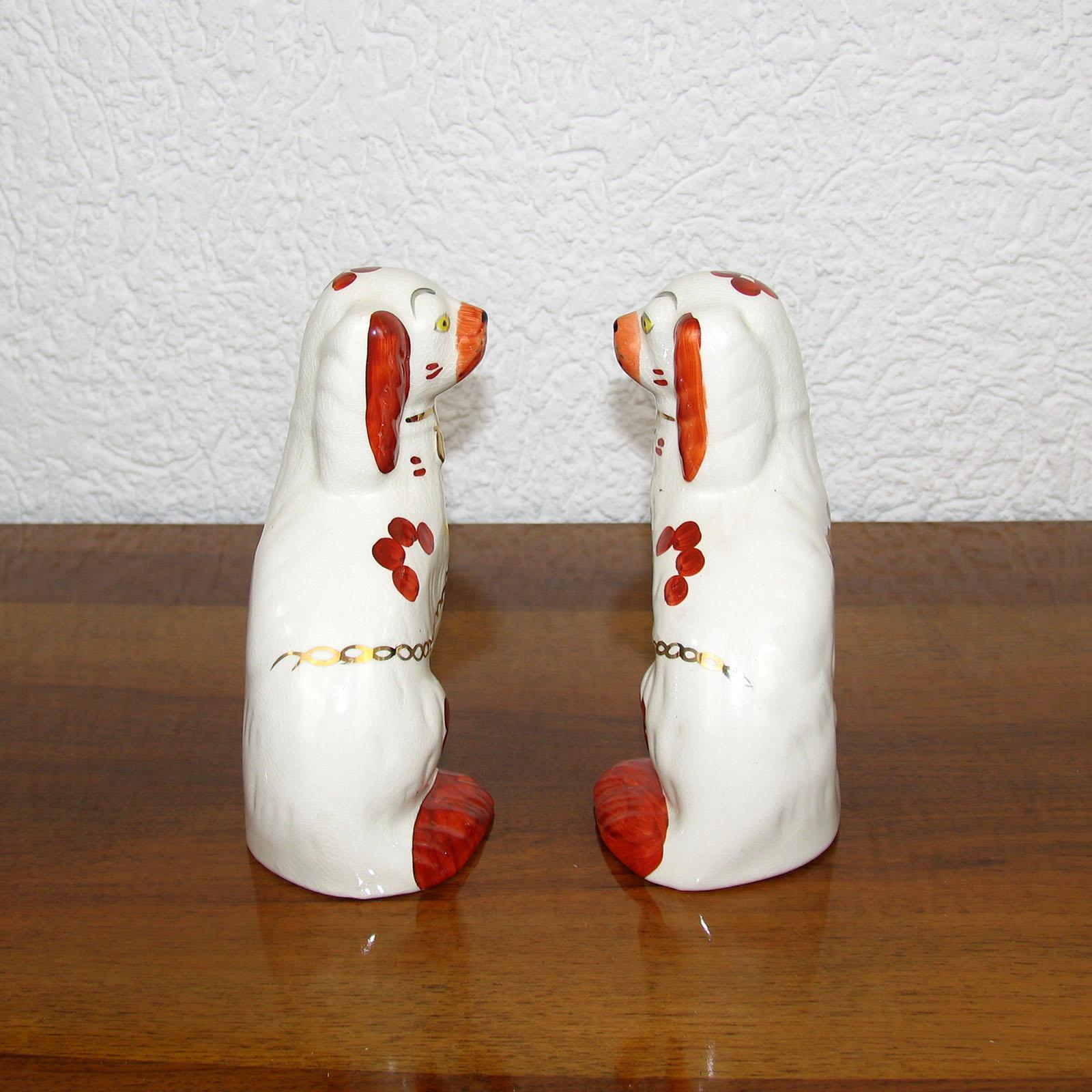 Midcentury Staffordshire Ceramic Dogs at 1stDibs