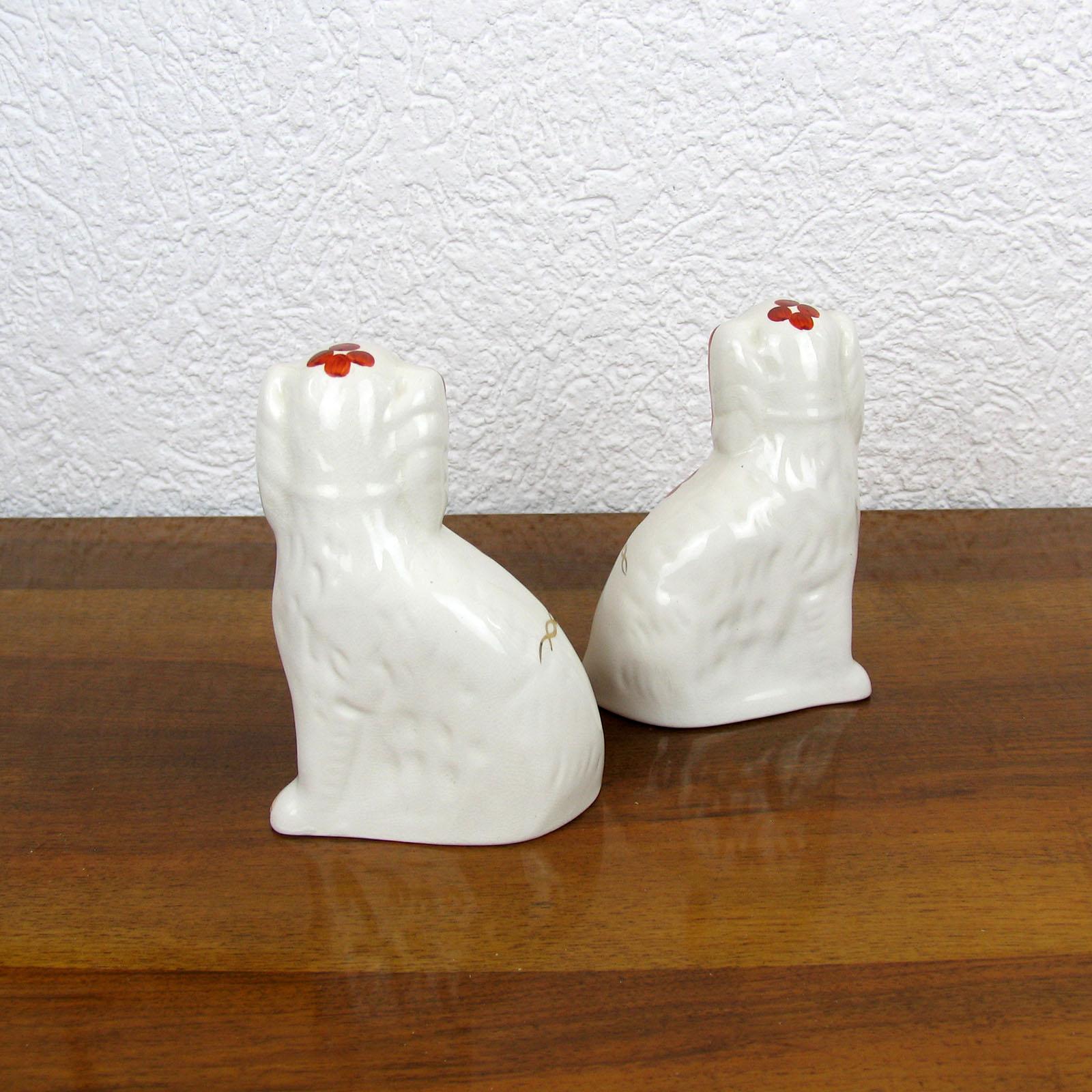 Midcentury Staffordshire Ceramic Dogs at 1stDibs