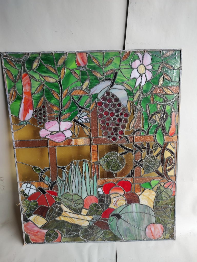 Midcentury Stained Glass Window Panels by Rainbow Studios NY, circa ...