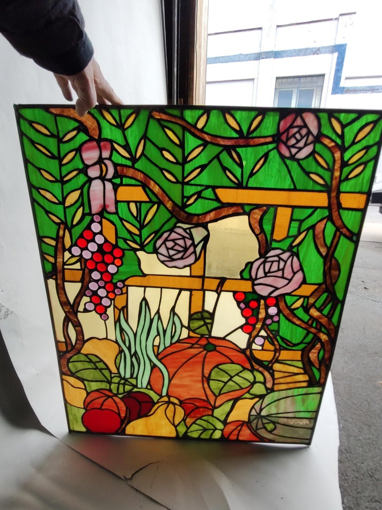 Midcentury Stained Glass Window Panels by Rainbow Studios NY, circa ...