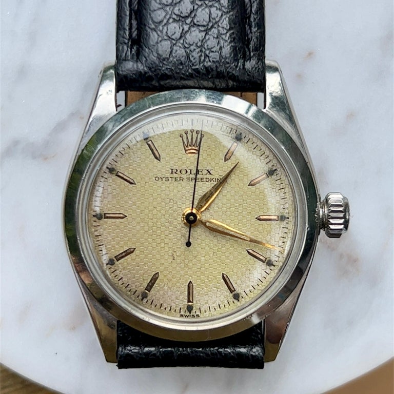 Mid-Century Stainless Steel Rolex Oyster Speedking, Circa 1954 at 1stDibs
