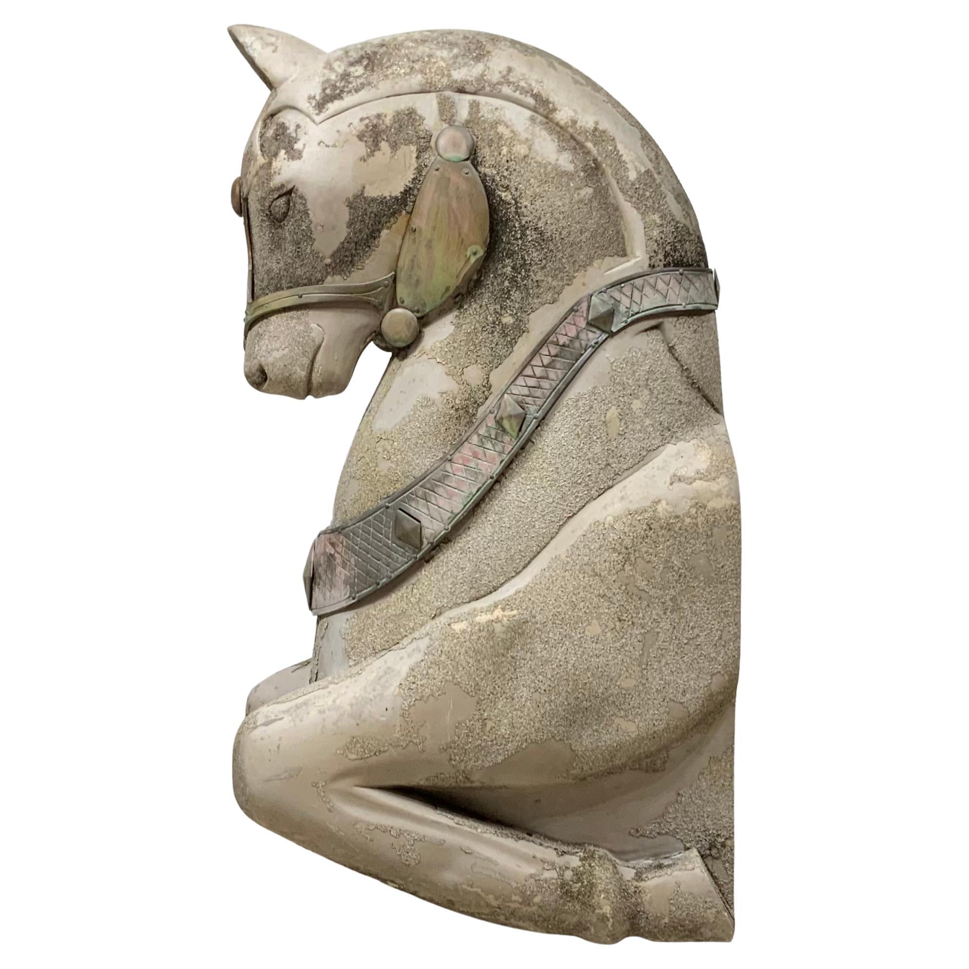 Mid-Century Chinese Wicker Horse For Sale at 1stDibs