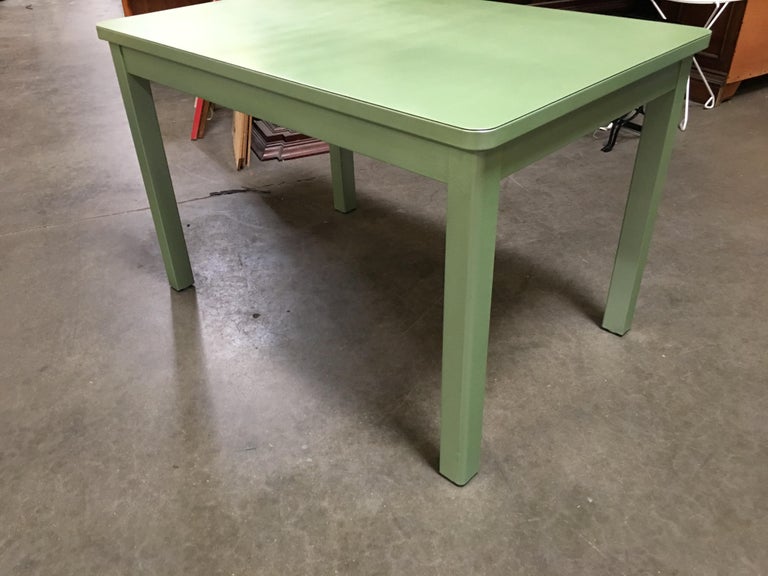 Midcentury Steelcase Tanker Dining Table and Chairs Set For Sale at 1stDibs