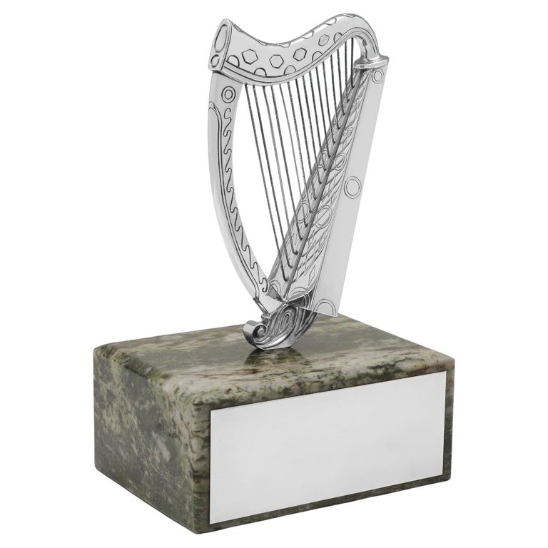 Mid Century Sterling Silver Harp Model or Trophy - Barnards London 1970 ...
