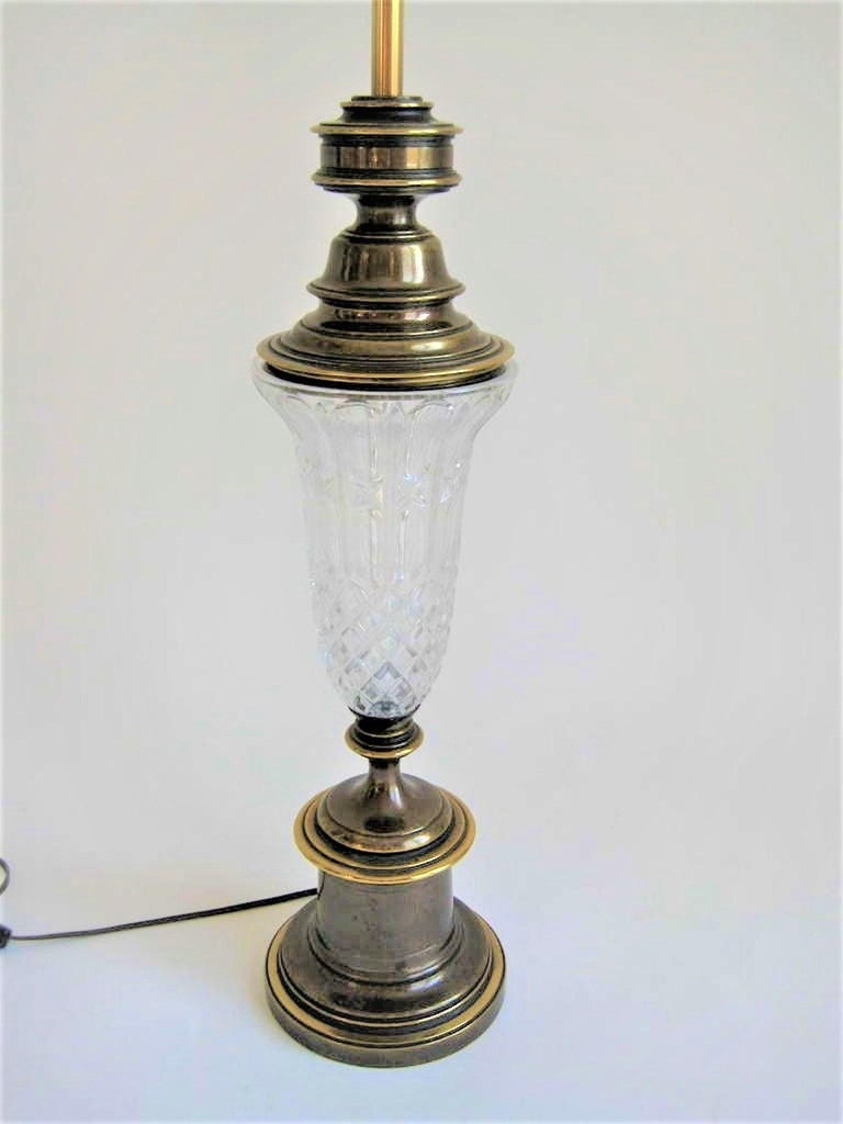 Mid-Century Stiffel Brass and Glass Lamp at 1stDibs