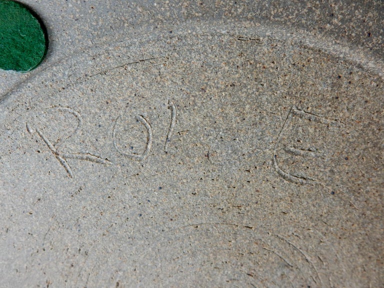 Midcentury Stoneware Fish Charger Platter Studio Artist Rowe For Sale ...