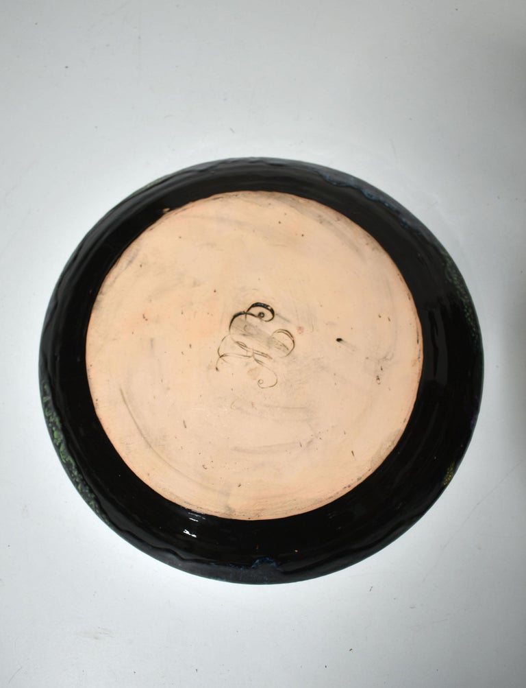 Mid Century Studio Ceramic Art, Large Platter with 6 Plates, Abstract ...
