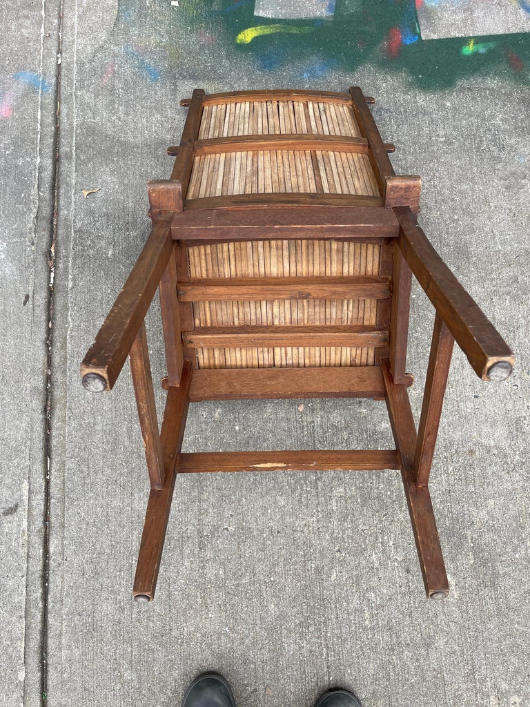 Mid Century Studio Craft Japanese Hand Made Chair Reed Wood For Sale at ...