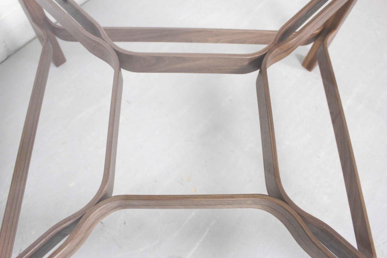 Mid Century Style American Nut Coffee Table with Vintage Glass Top For ...