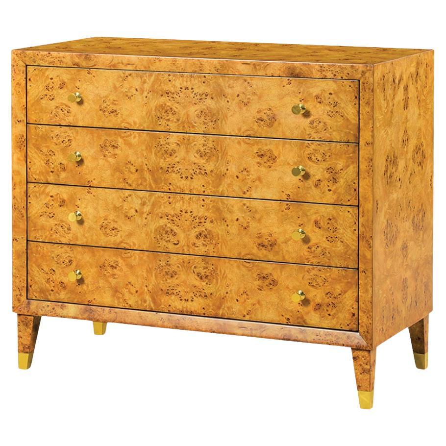 Pair of Mid-Century Style Burl Dressers For Sale at 1stDibs