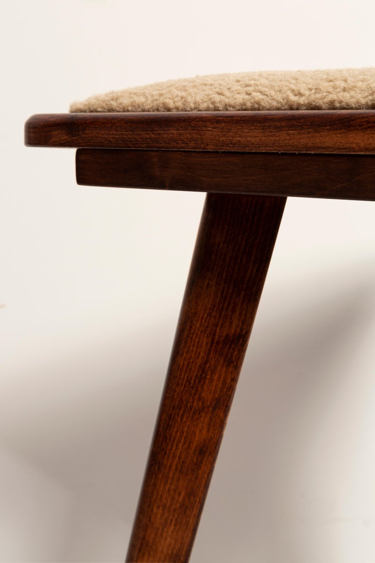 Mid-Century Style Camel Boucle Triangle Medium Stool, by Vintola Studio ...