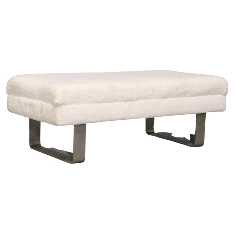 Mid-Century Style Covered Bench For Sale at 1stDibs