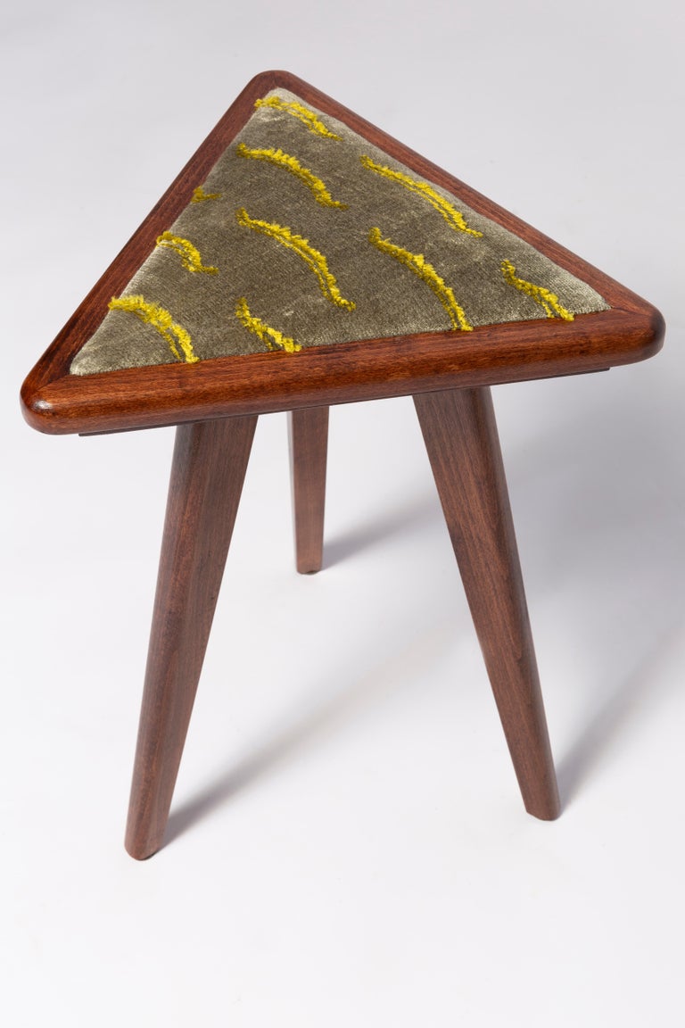 Mid Century Style Triangle Stool in Nouvelles Vagues, by Vintola Studio ...