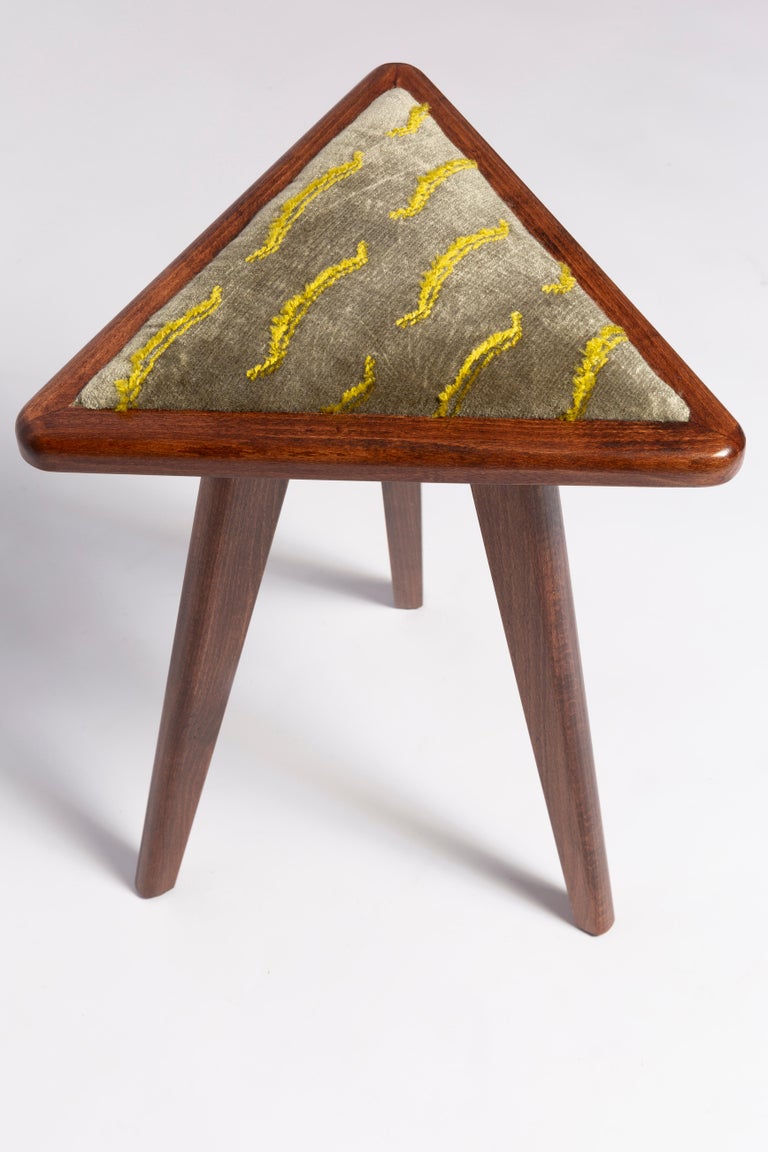 Mid Century Style Triangle Stool in Nouvelles Vagues, by Vintola Studio ...