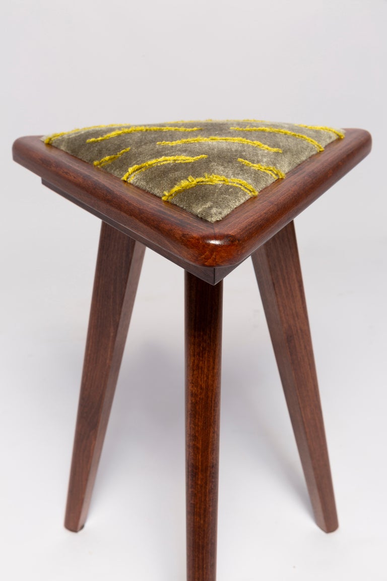 Mid Century Style Triangle Stool in Nouvelles Vagues, by Vintola Studio ...