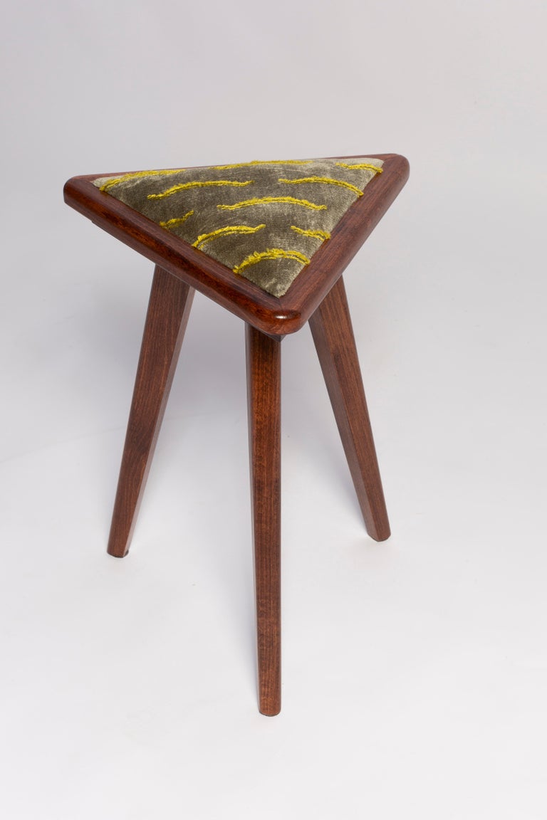 Mid Century Style Triangle Stool in Nouvelles Vagues, by Vintola Studio ...