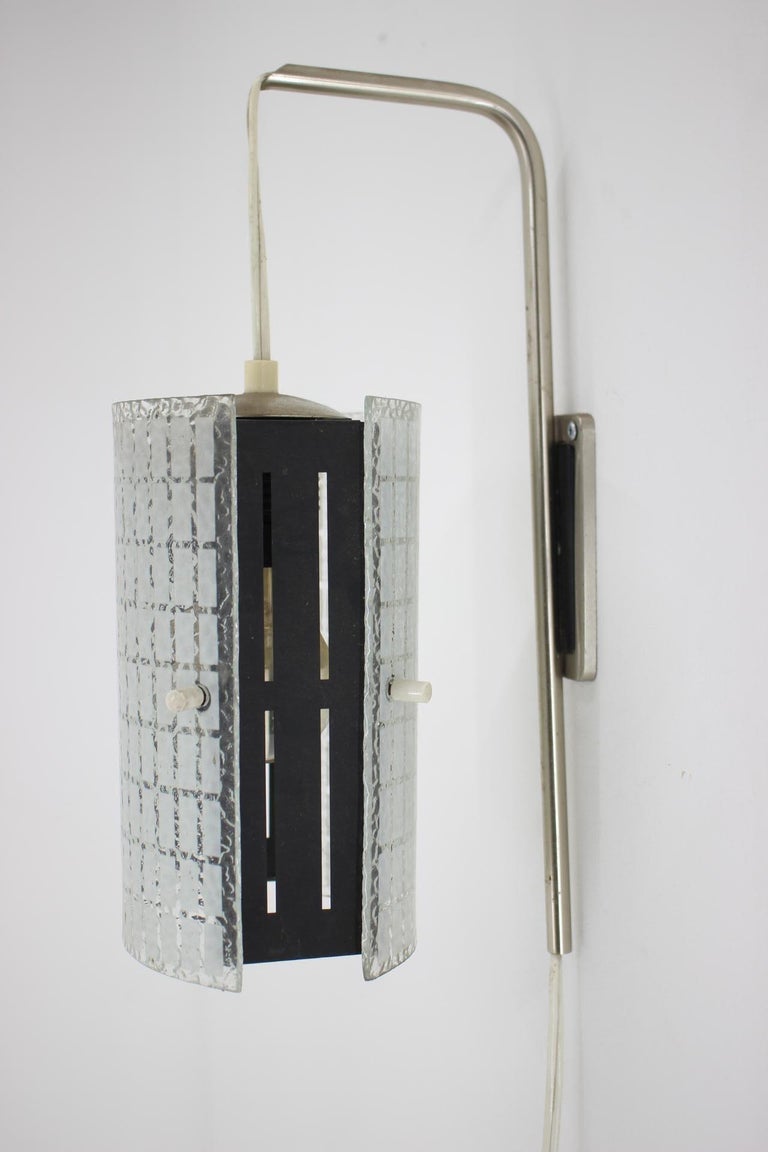 Mid-Century Stylish Glass Design Lamp, Czechoslovakia / 1960’s For Sale ...