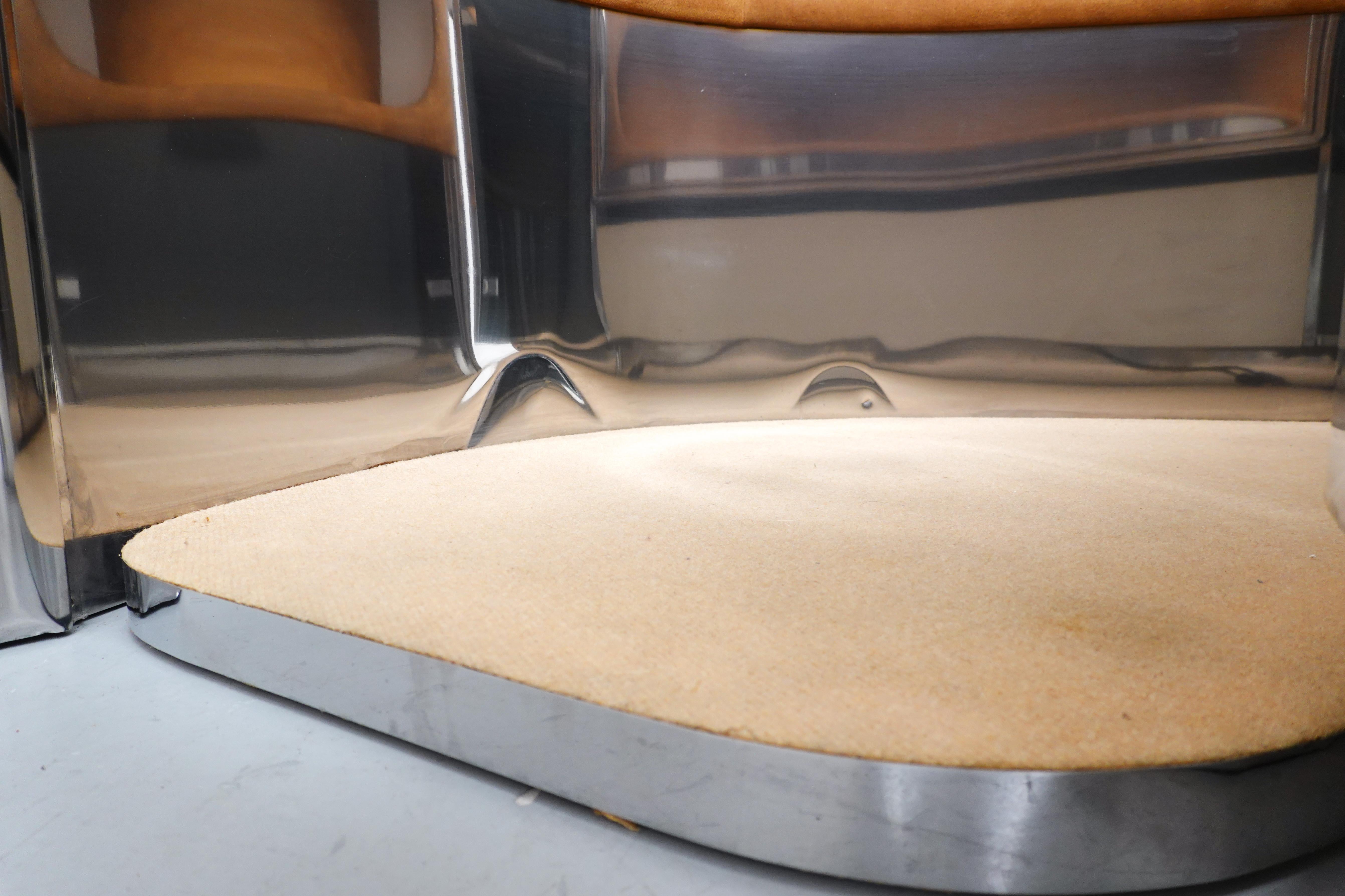 Mid-Century Suede Bar by Willy Rizzo, Italy, 1970s at 1stDibs