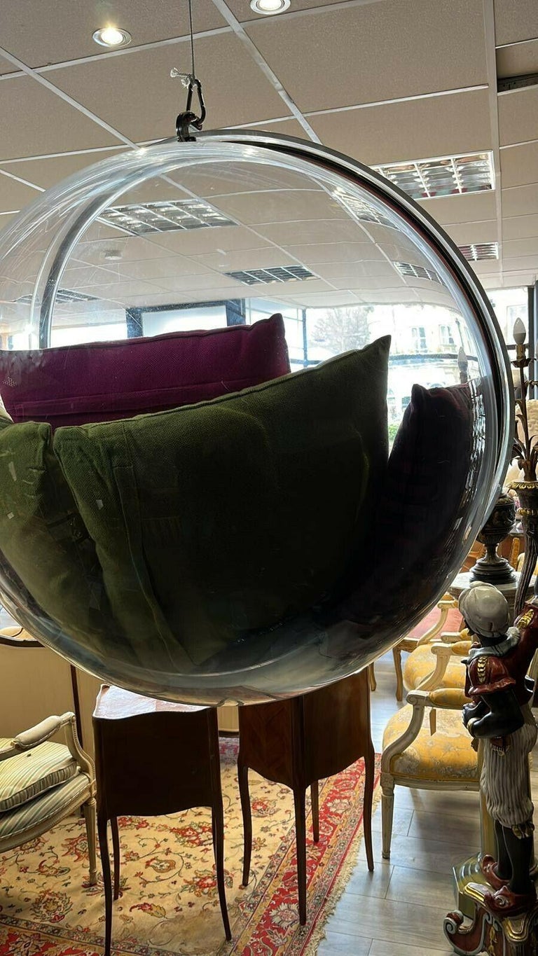 Mid Century Suspended Bubble Chair, Modernist, Designer, Industrial ...