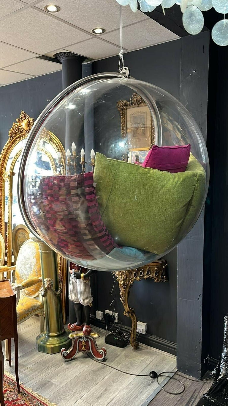 Mid Century Suspended Bubble Chair, Modernist, Designer, Industrial ...