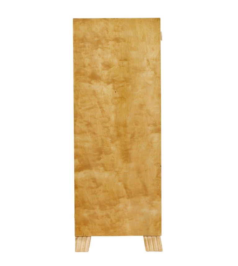 Mid-Century Swedish Birch Low Open Bookcase For Sale at 1stDibs