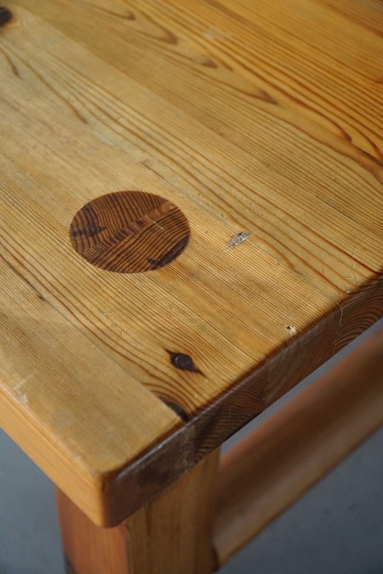 Mid Century Swedish Rectangular Table in Solid Pine, Made by Östen ...