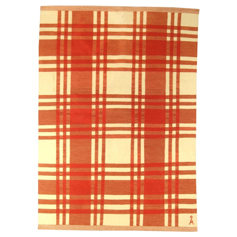 Doris Leslie Blau Collection Midcentury Swedish Red Handmade Wool Rug ...