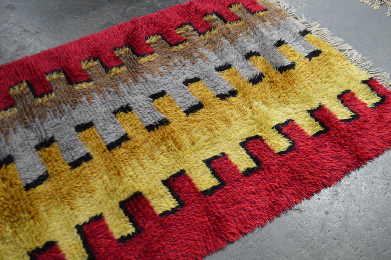 Midcentury Swedish Rya Rug at 1stDibs